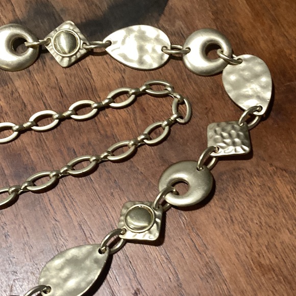 Chico's | Accessories | Nwt Chicos Vertee Gold Chain Belt Ml Adjustable ...